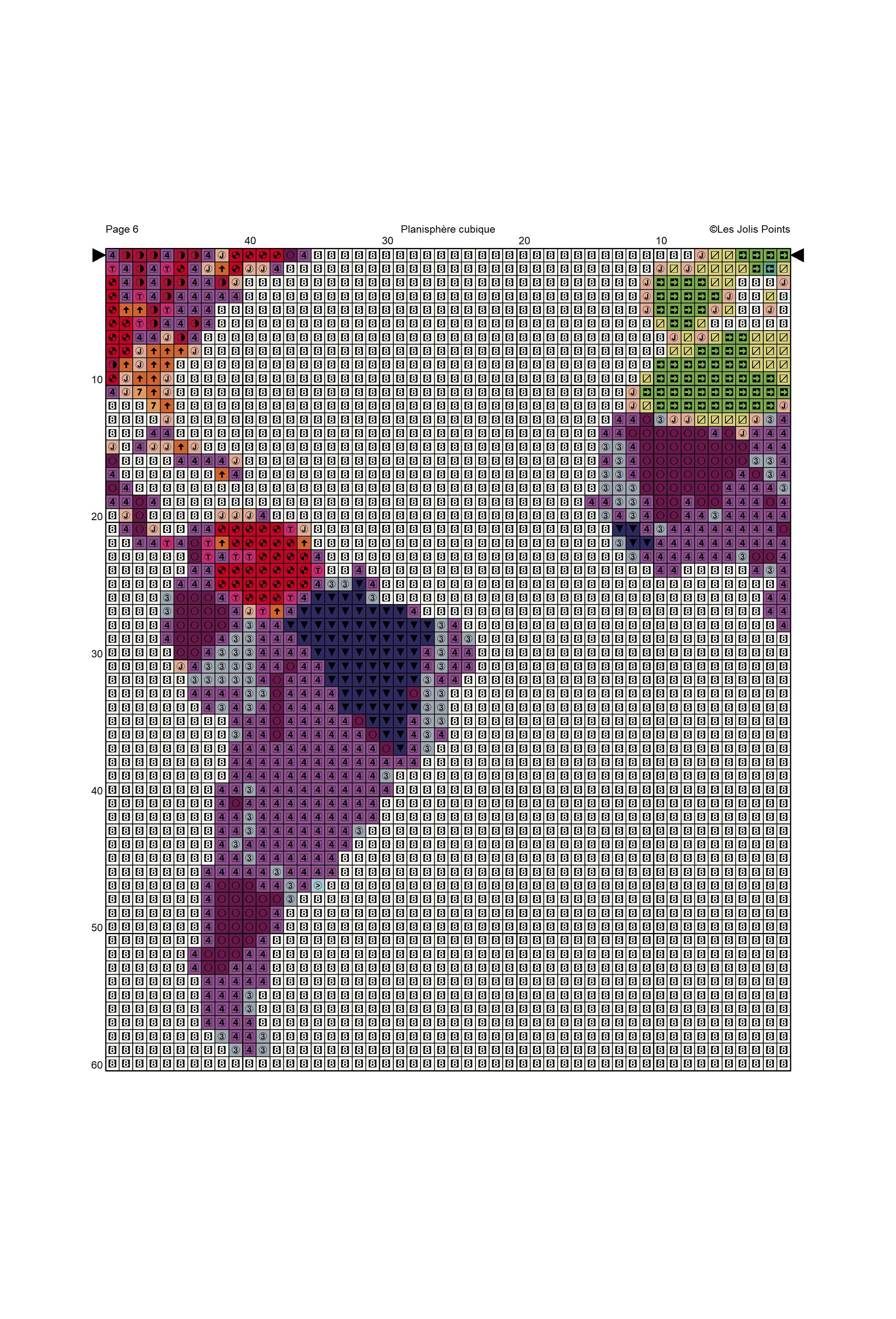 Planisphere, Cross Stitch Pattern, Atlas, World Cross Stitch, PDF ...