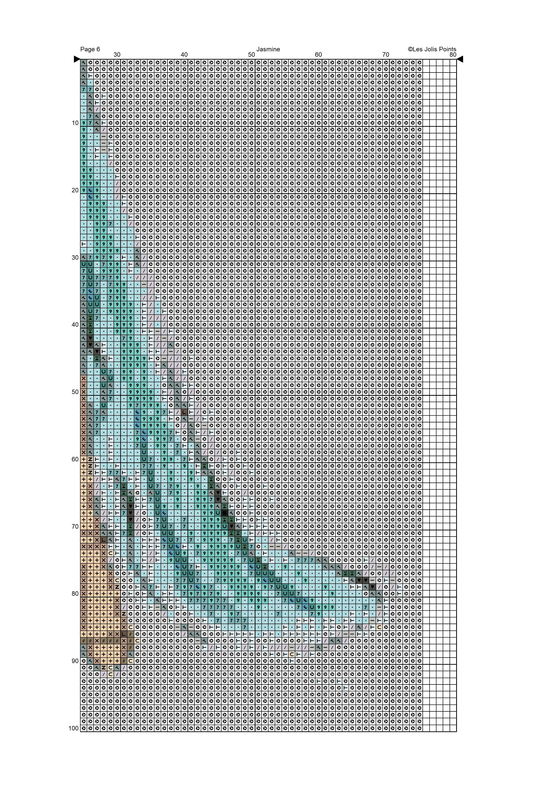 Jasmine Cross Stitch Pattern, Orient Queen Embroidery, Modern Princess ...