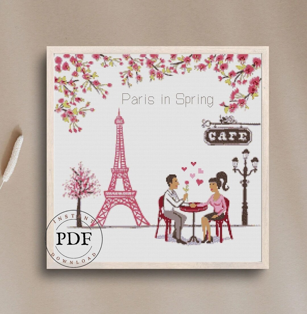 Paris, Cross Stitch Pattern, Eiffel Tower, Cross Stitch Paris PDF ...