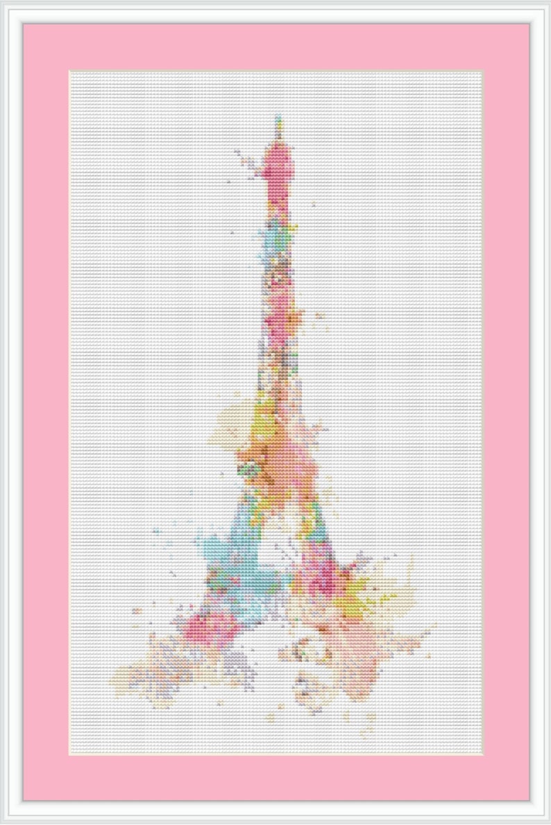 Paris Cross Stitch Pattern Grille Point De Croix Tour - Etsy