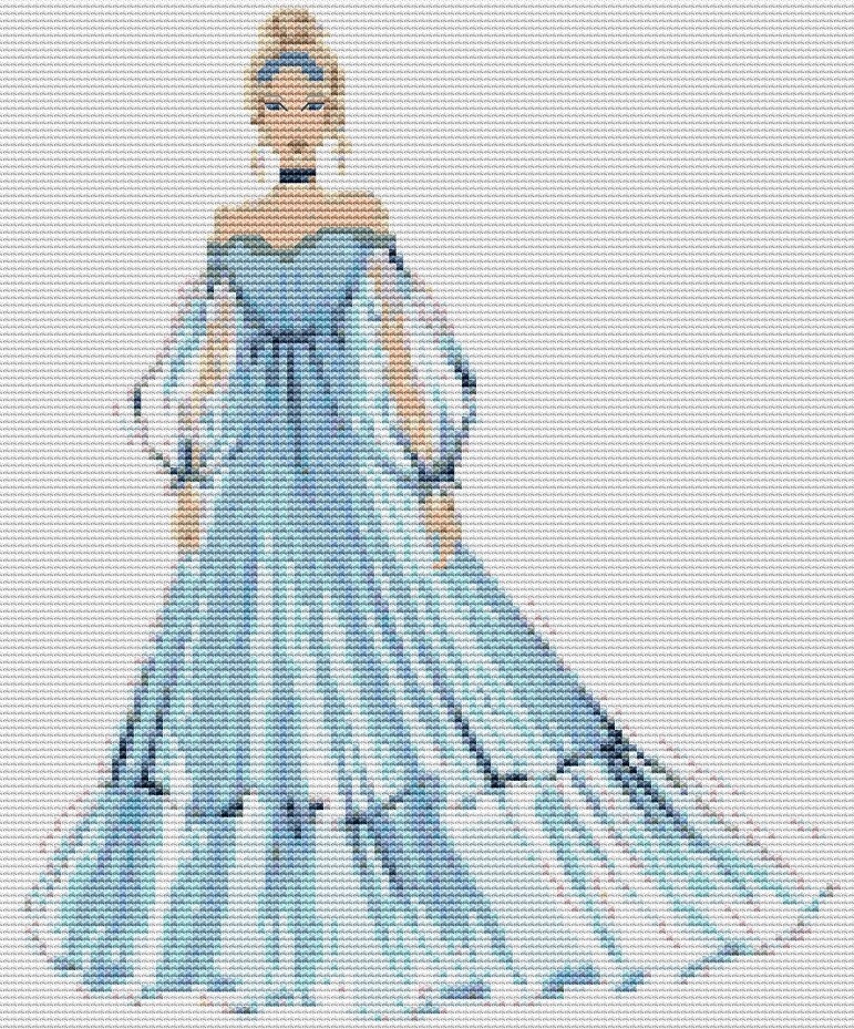 Cinderella Princess Cross Stitch Pattern, Blue Princess Embroidery ...