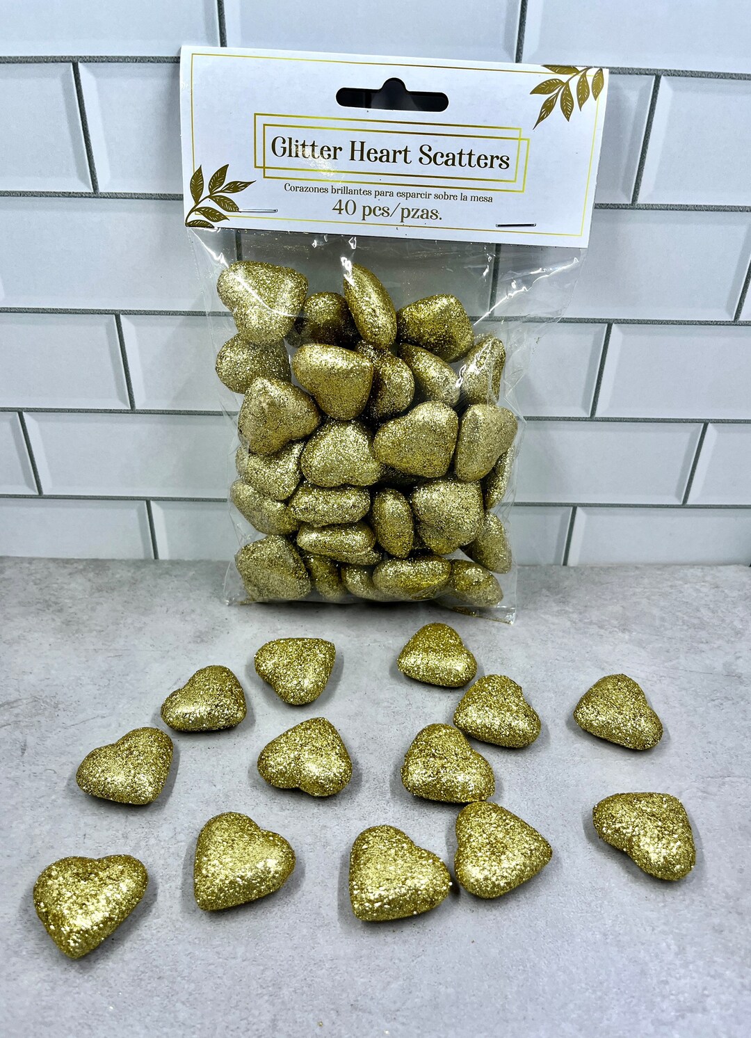 DESTASH** New Gold Glitter Heart Table Scatter Confetti - Etsy