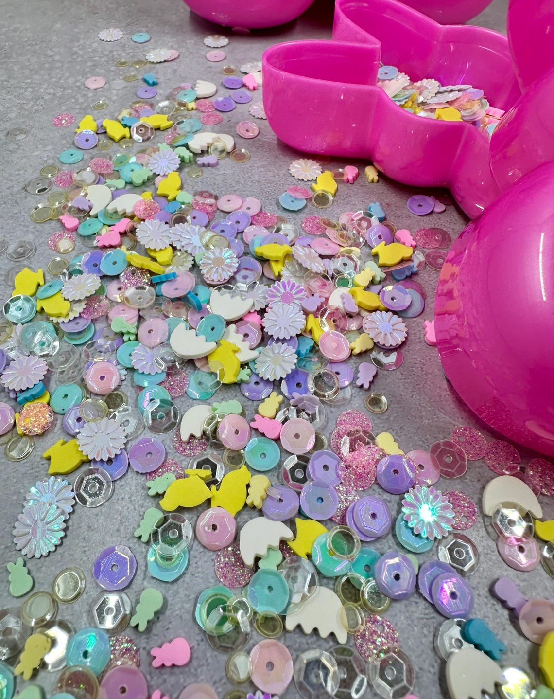 Easter Sequins Mix in a Bunny Container - Etsy