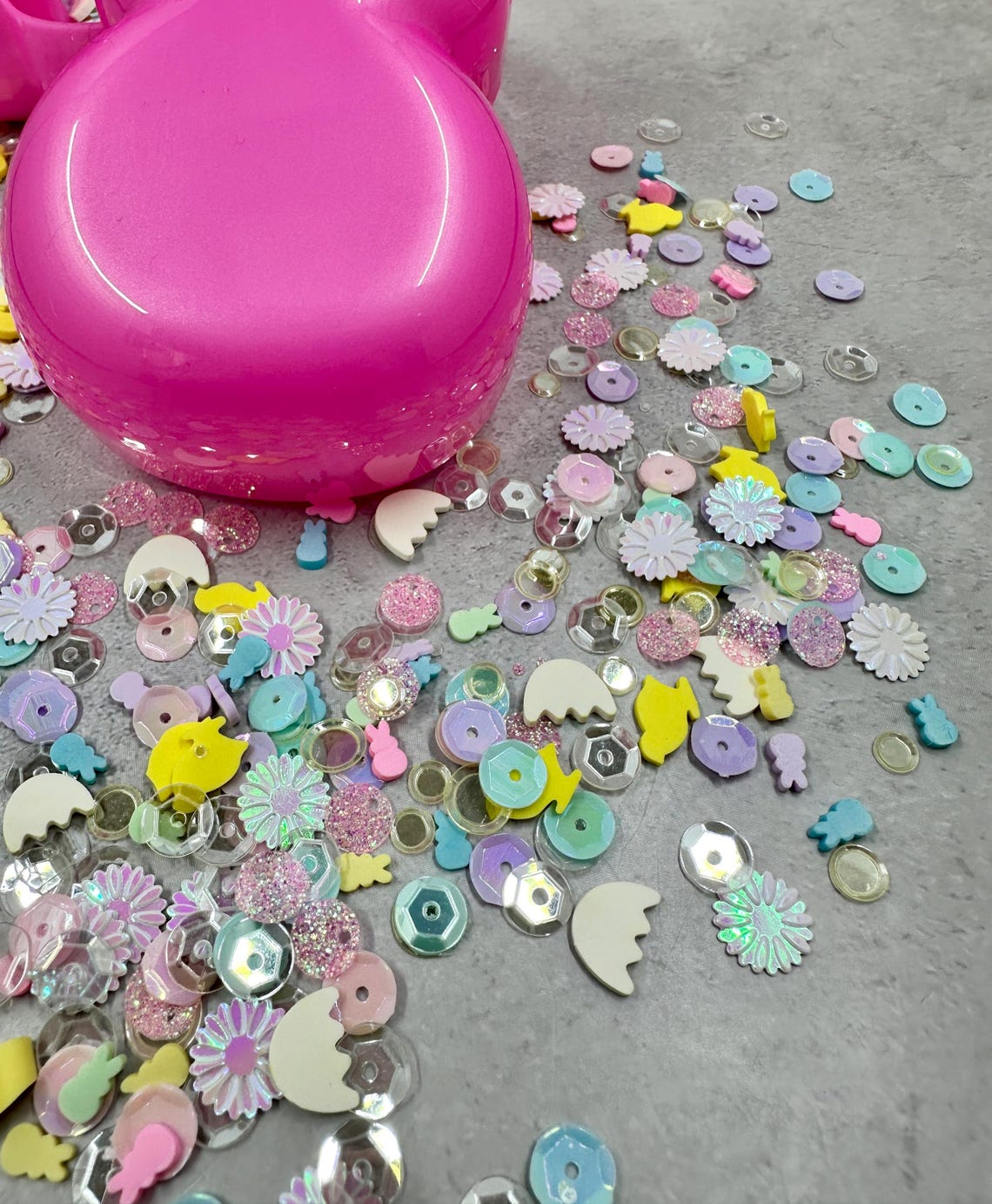 Easter Sequins Mix in a Bunny Container - Etsy