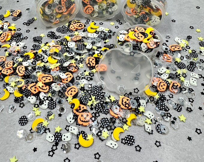 Halloween Sequins Mix in a Pumpkin Container - Etsy