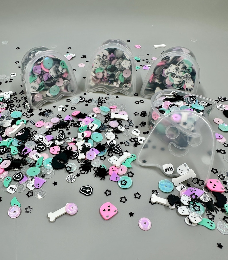 1 Ghost Container of Halloween Sequins Mix - Etsy