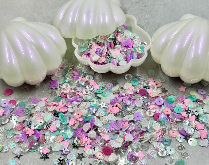 Mermaid Magic Sequins Mix in a Shell Container - Etsy