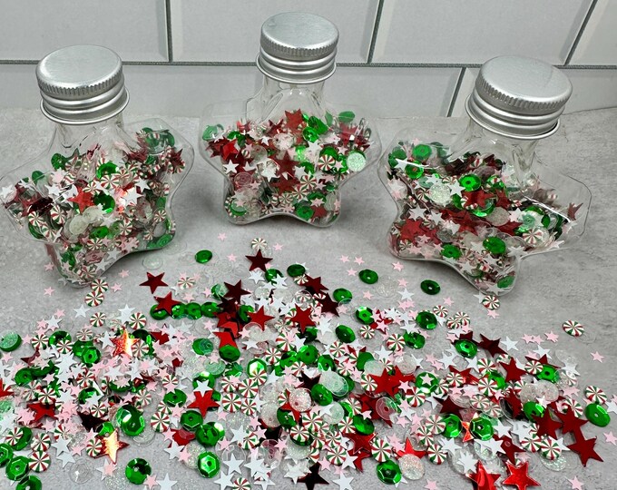 Christmas Sequins Mix in a Star Container - Etsy