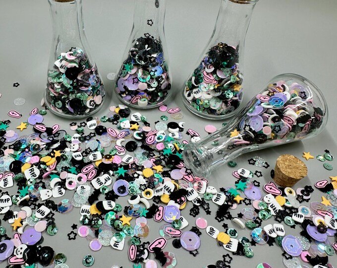 1 Beaker Jar of Halloween Sequins Mix - Etsy