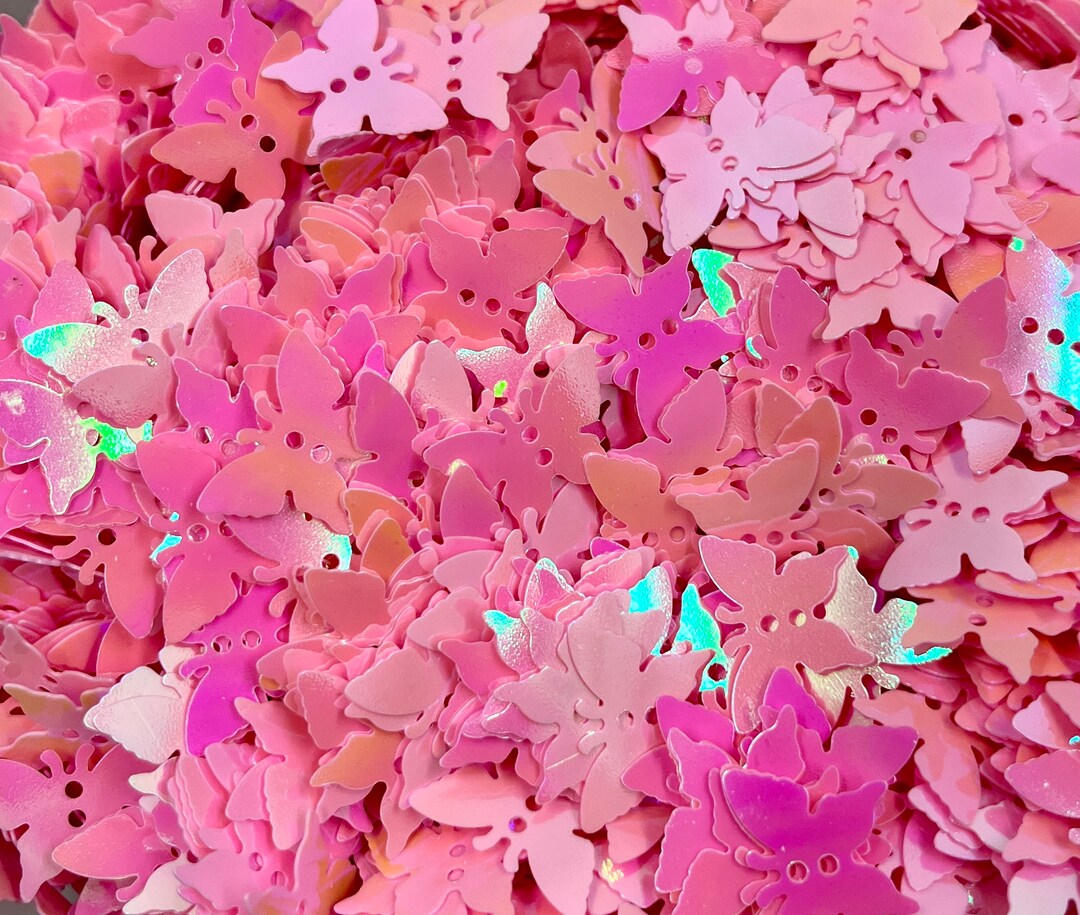 Pink Butterfly Sequins - Etsy