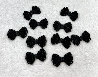 Black Resin Bows - Etsy