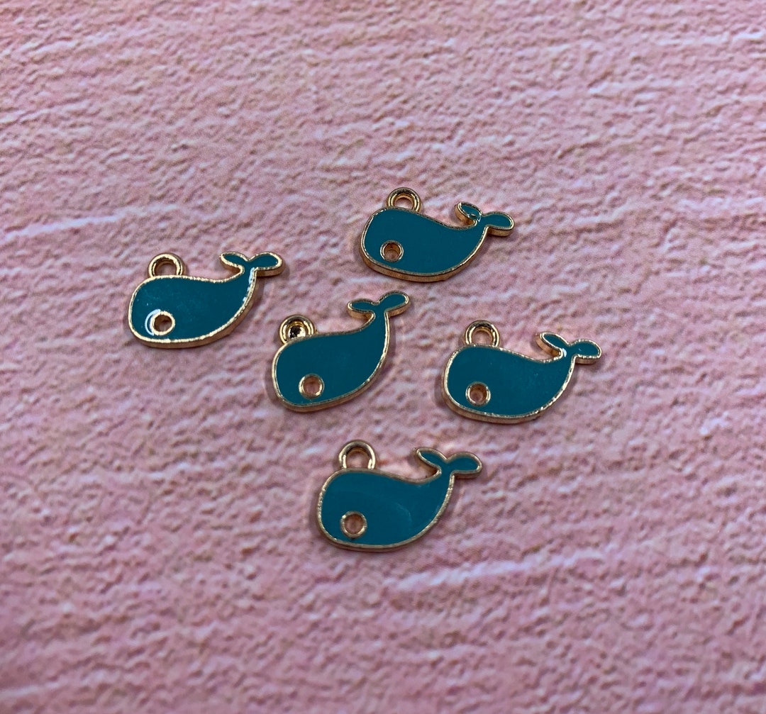 Small Blue Whale Charms - Etsy