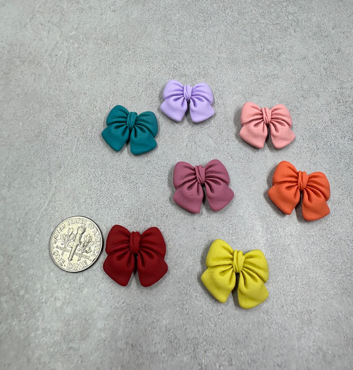 7 Resin Bow Cabochons - Etsy