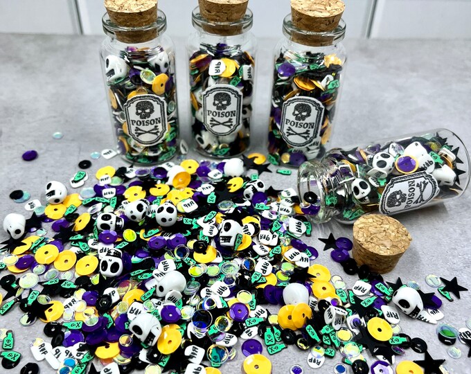 1 Jar of Poison Halloween Sequins Mix - Etsy