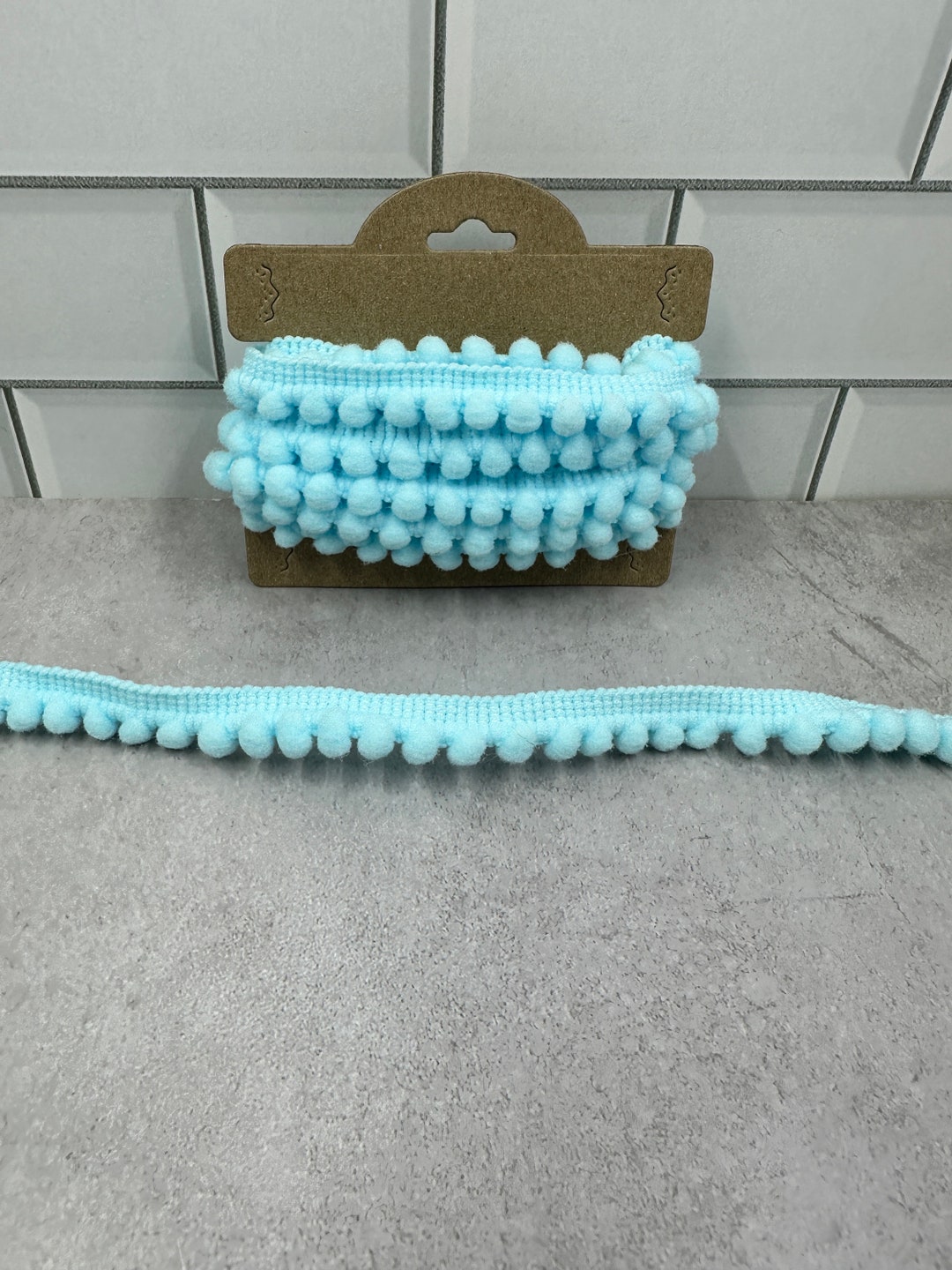 2yards of Light Blue 5mm Pom Pom Trim - Etsy