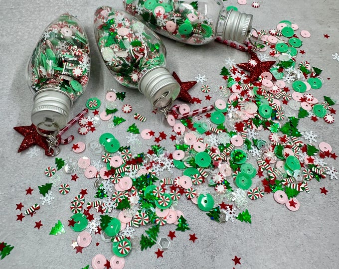 Christmas Sequins Mix in a Container - Etsy