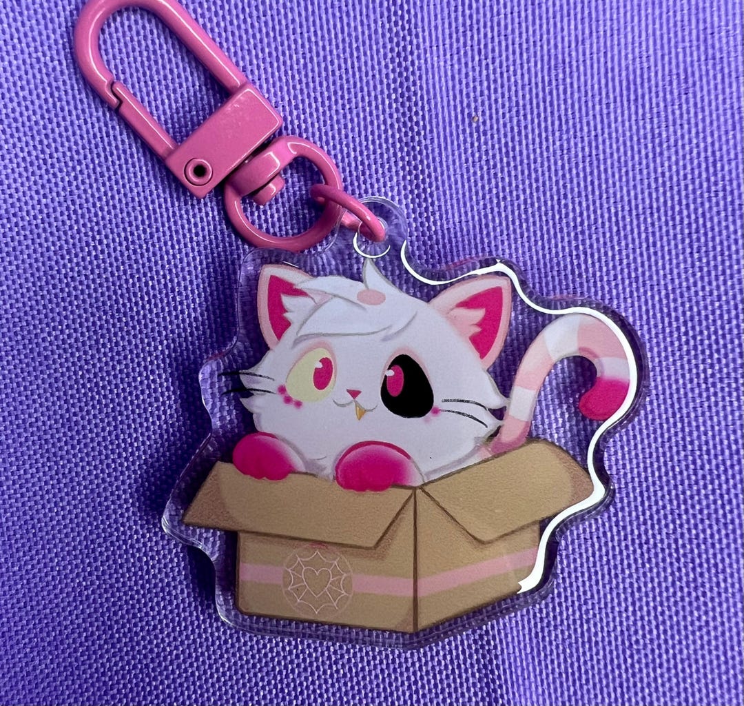 Angeldust Kitty Keychain | Hazbin Hotel - Etsy