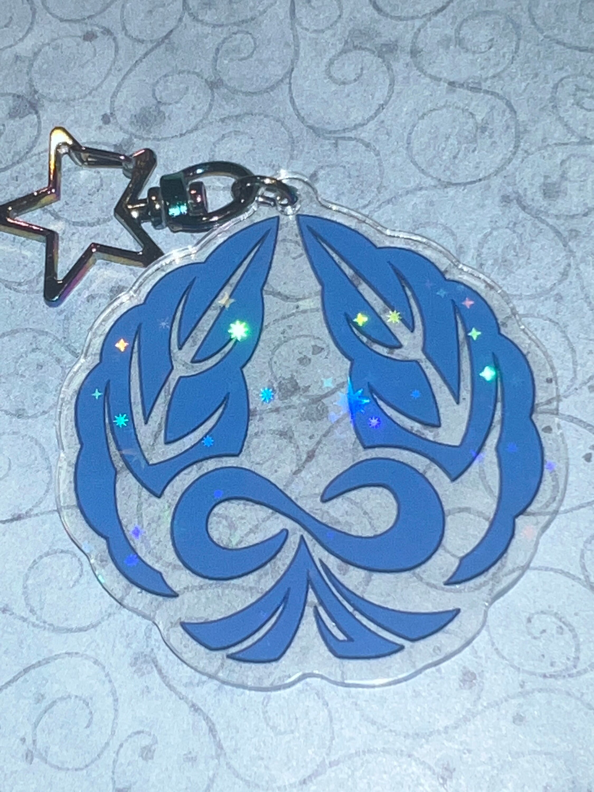 Cryo / Hydro Genshin Constellation Keychains - Etsy
