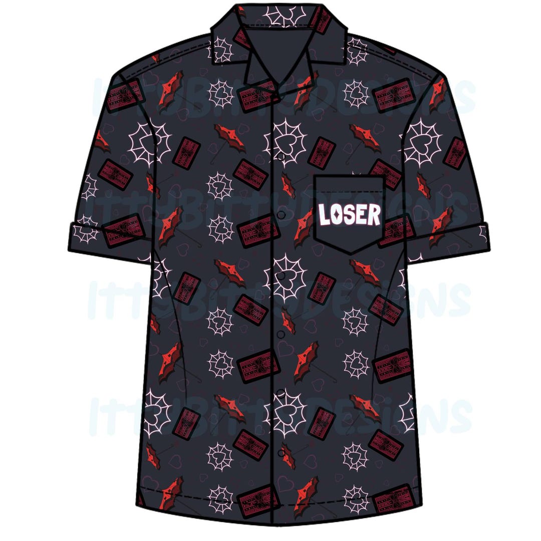 Loser/huskerdust Button up | Hazbin Hotel - Etsy