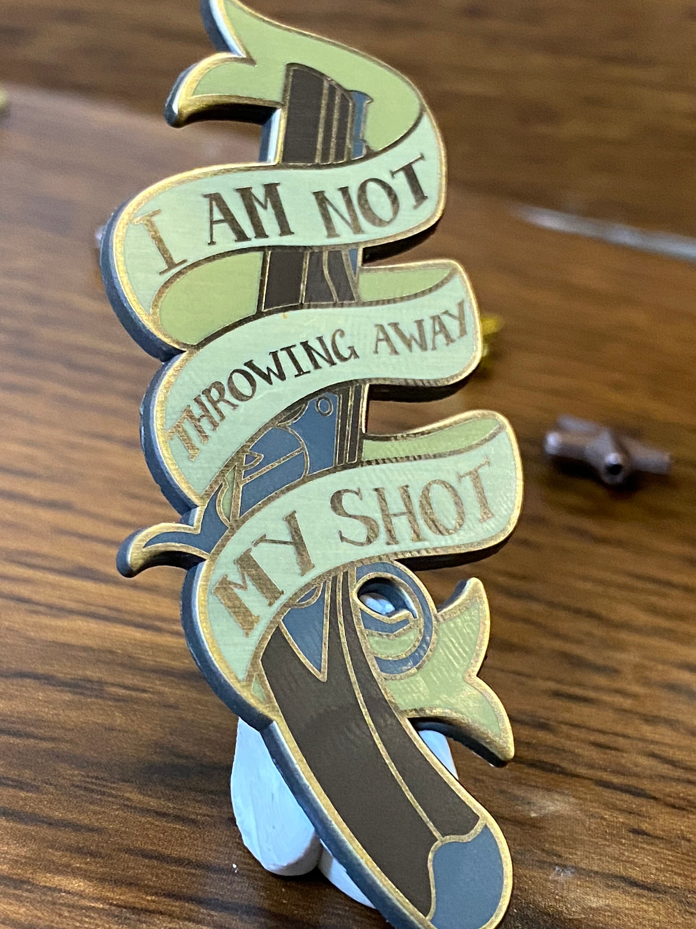 Hamilton Enamel Pin I Am Not Throwing Away My Shot - Etsy