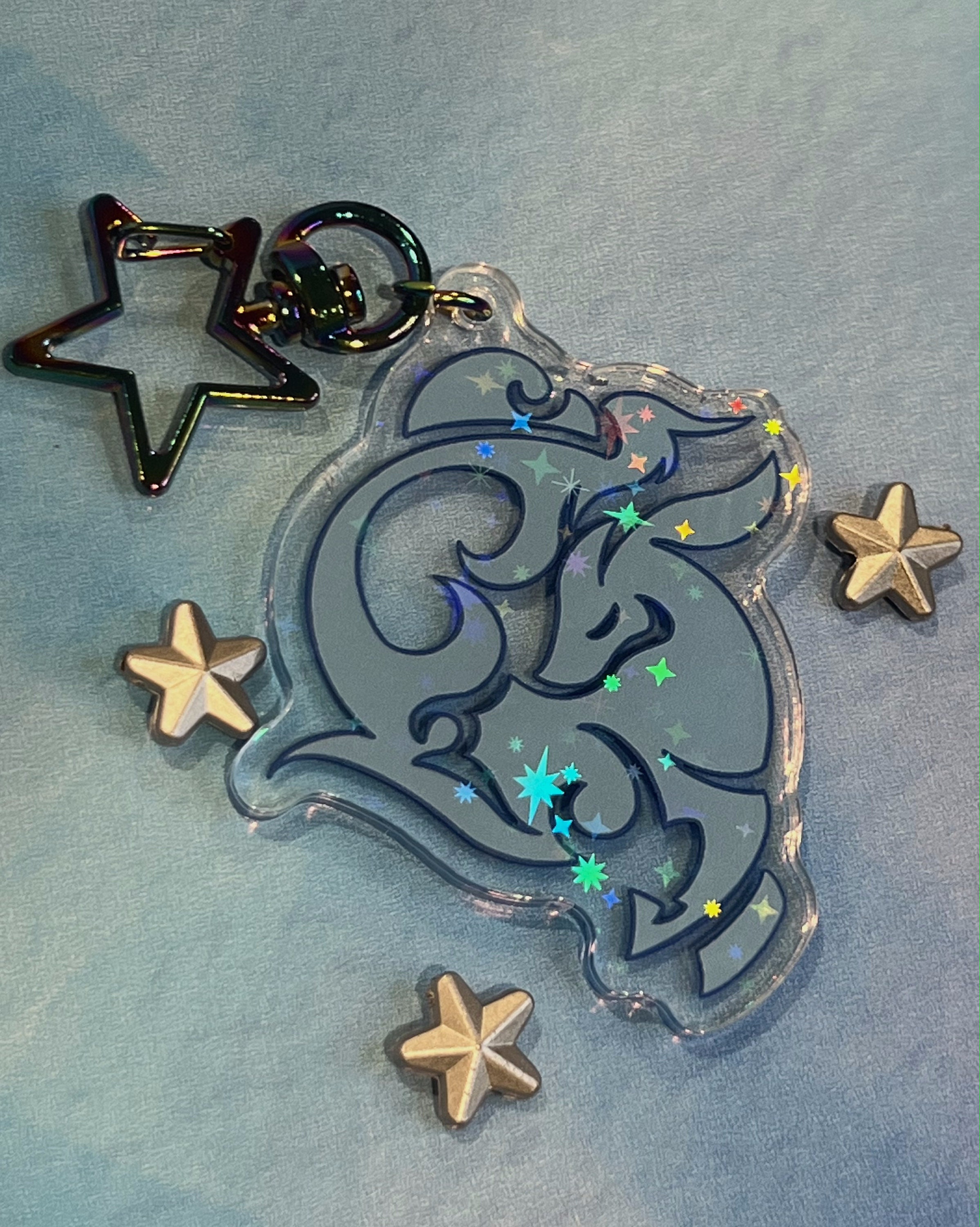Cryo / Hydro Genshin Constellation Keychains - Etsy