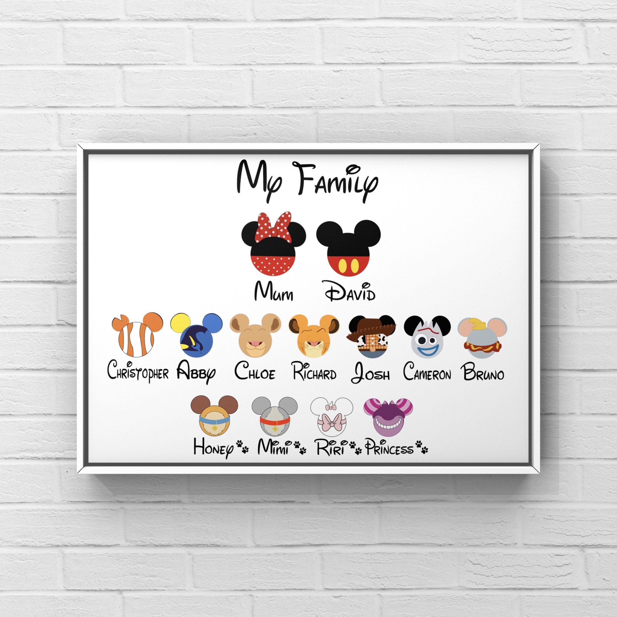 Family Character Print | Etsy