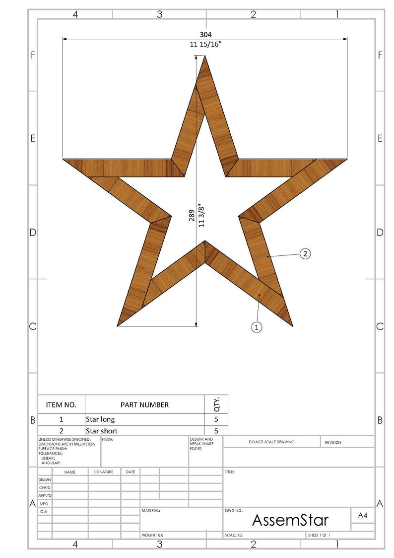 Plans, Diy Star, Plans, Step-by-step Guide, Wooden Star Pattern, Diy ...