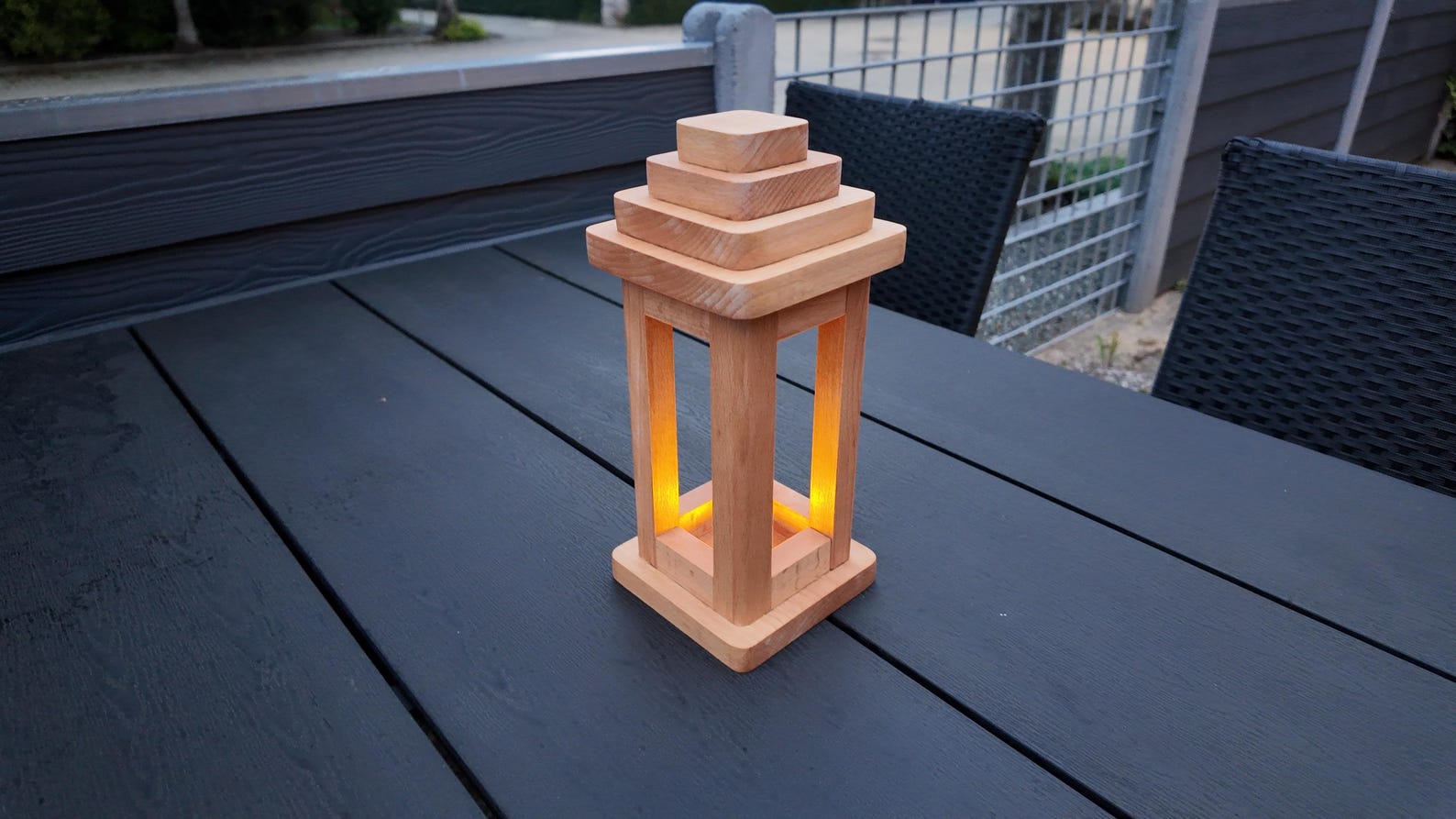 DIY Lantern Woodworking Plans – Rustic Wooden Lantern Build Drawing ...
