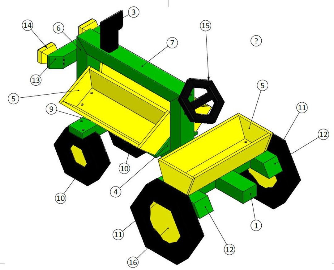 Tractor Garden Planter, Planter, Planterbox, Build Plans, Diy, Drawings ...
