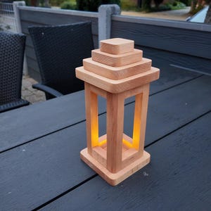 DIY Lantern Woodworking Plans – Rustic Wooden Lantern Build Drawing ...