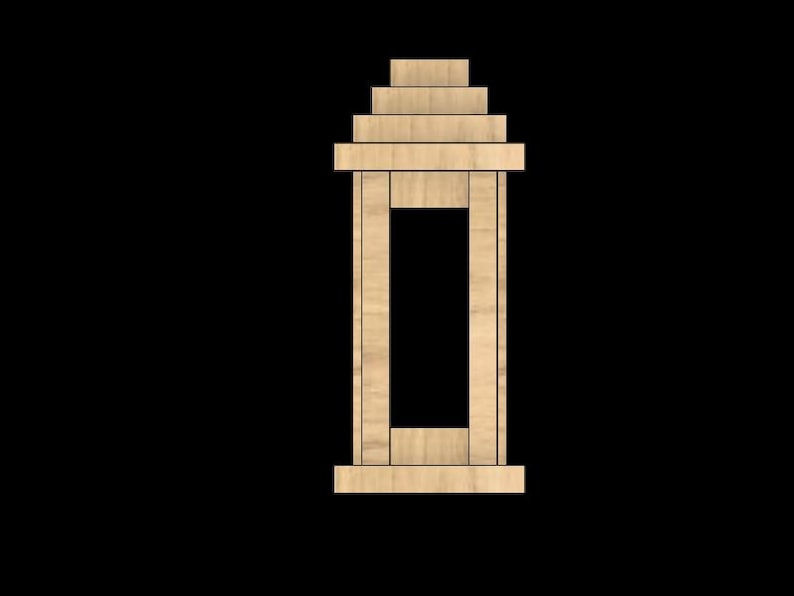DIY Lantern Woodworking Plans – Rustic Wooden Lantern Build Drawing ...