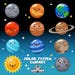 Cute Solar System Clipart, Kawaii Sun Moon and Planets PNG ...
