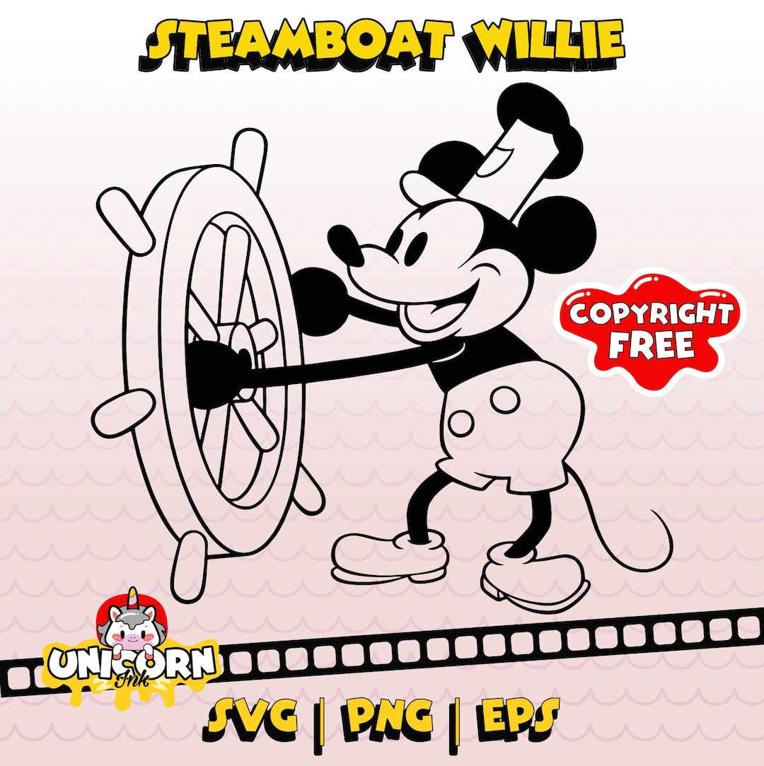 Steamboat Willie Sailing SVG, Mickey Mouse Svg, Cricut Cut Files ...