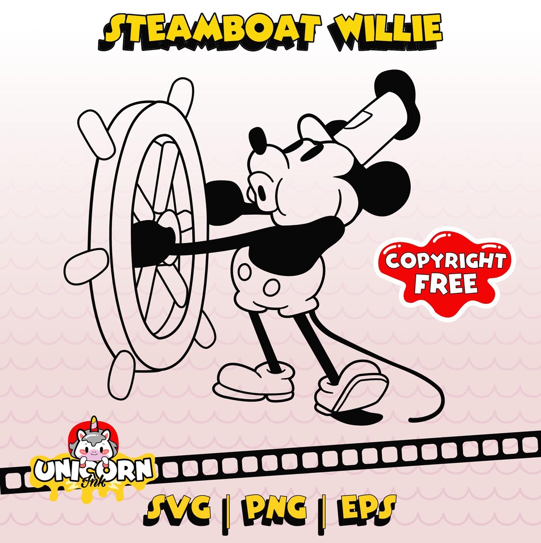 Steamboat Willie Whistle SVG, Mickey Mouse Svg, Cricut Cut Files ...