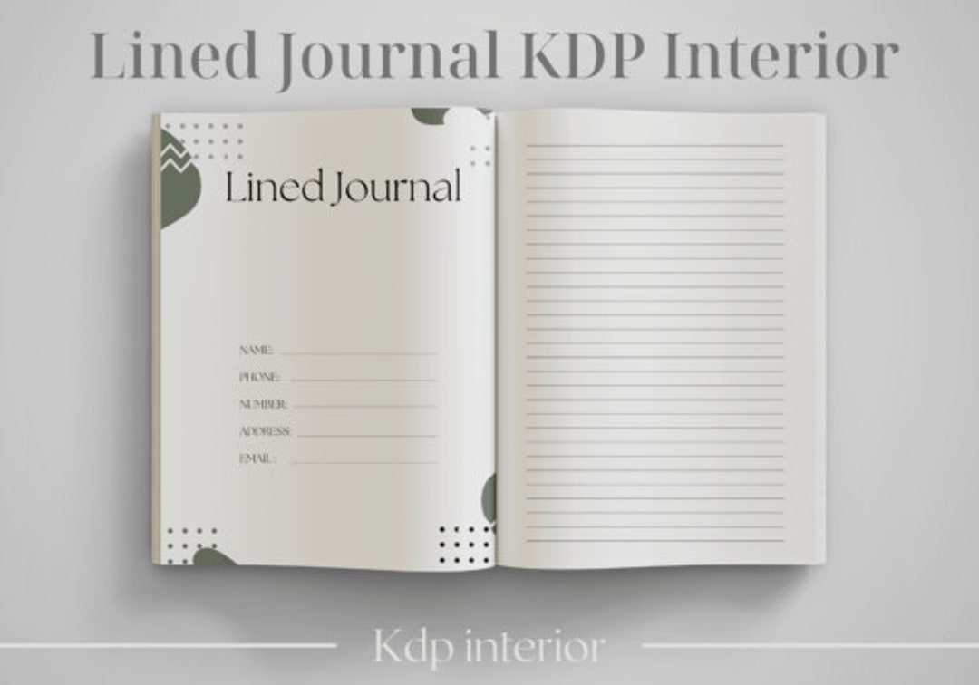 Kdp Interior, Lined Paper, Kdp Template, Journal Pages, Printable ...