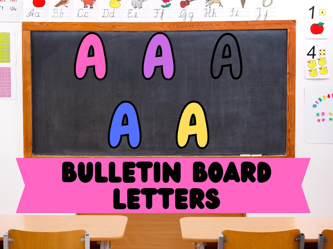Bulletin Board Letters Printable, Alphabet Cutout, Back to School ...
