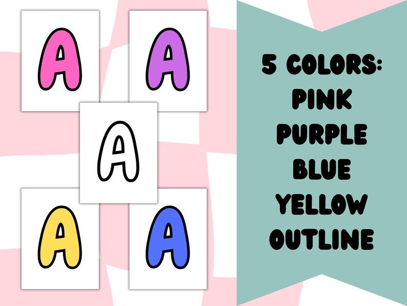 Bulletin Board Letters Printable, Alphabet Cutout, Back to School ...