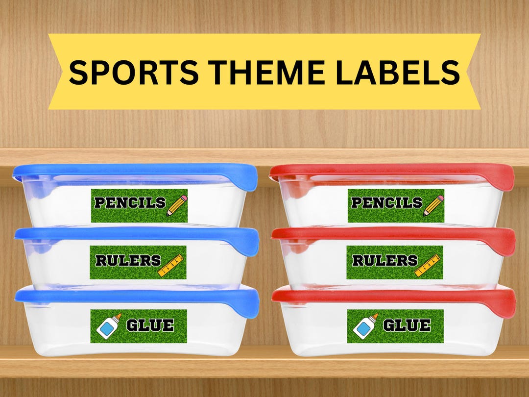 Class Room Sports Theme Labels, Storage Labels, Back to School - Etsy