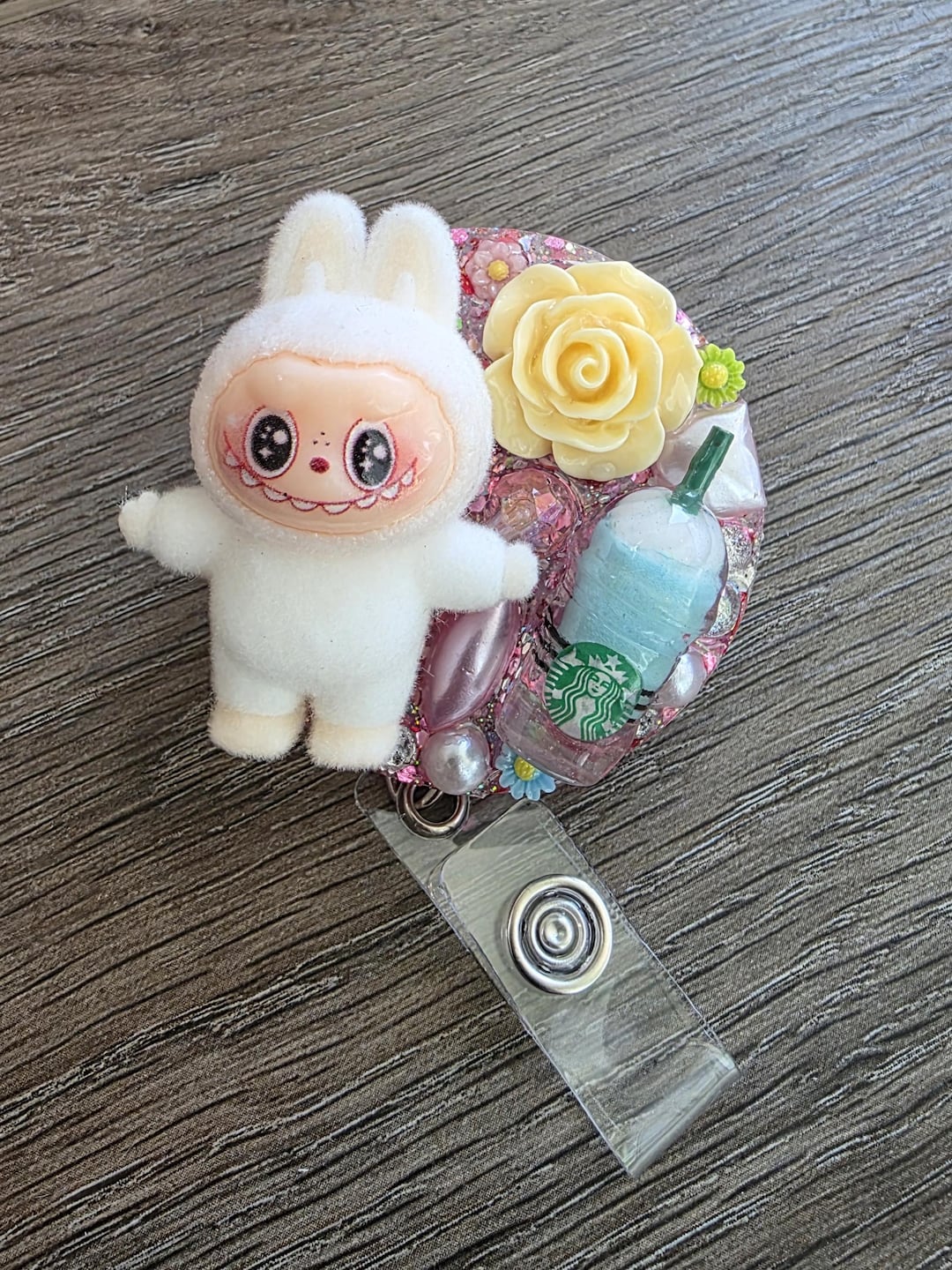 Labubu Monster Inspired Badge Reel - Etsy