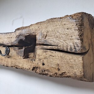 Large Reclaimed Oak Wooden Beam Coat Rack - Etsy