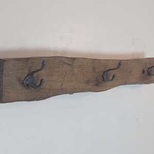 Reclaimed Wooden Beam Coat Rack - Etsy