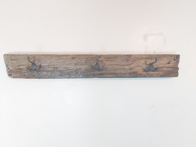 Reclaimed Wooden Beam Coat Rack - Etsy