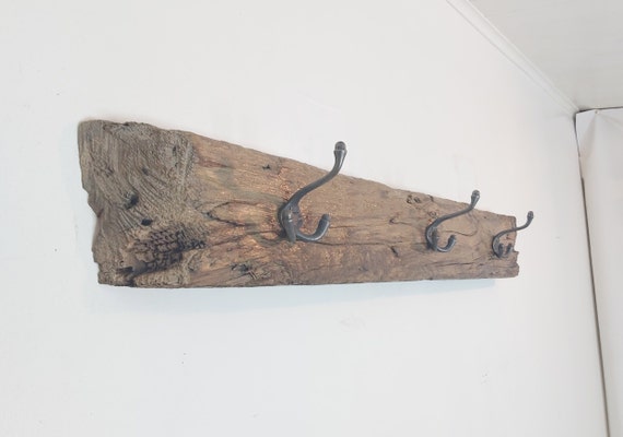Reclaimed Wooden Beam Coat Rack - Etsy