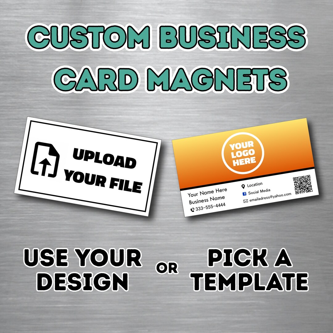 Custom Business Cards Magnets 2" X 3.5" - Your Design or Pick-a ...