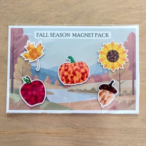 Mini Fall Season Themed Magnet Pack (5pc) - - Etsy