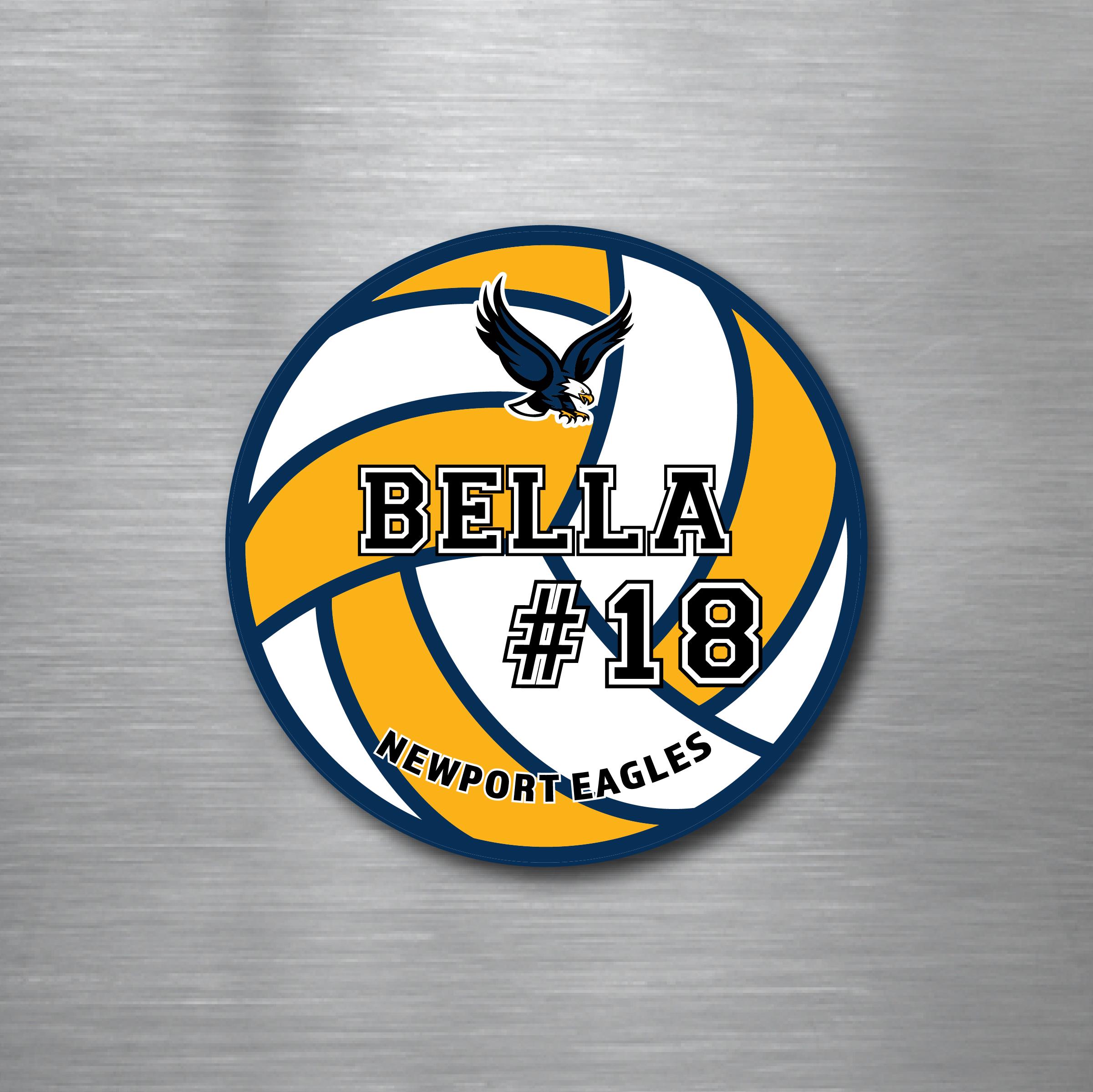Sports Team Spirit Volleyball Magnet Set - 5 Inch Car Locker Sports ...