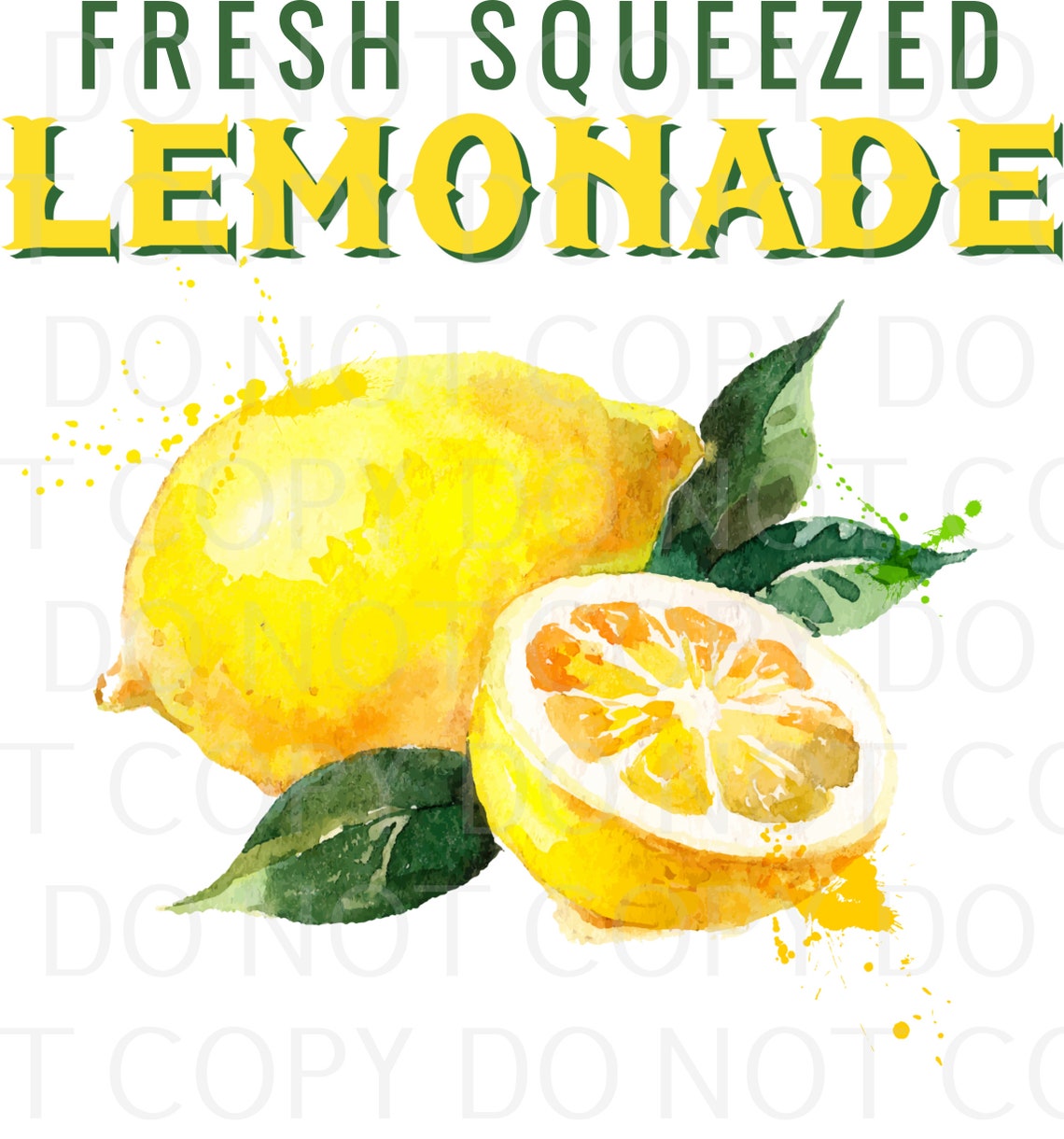 Fresh Squeezed Lemonade Sublimation Transfer Multiple Sizes | Etsy