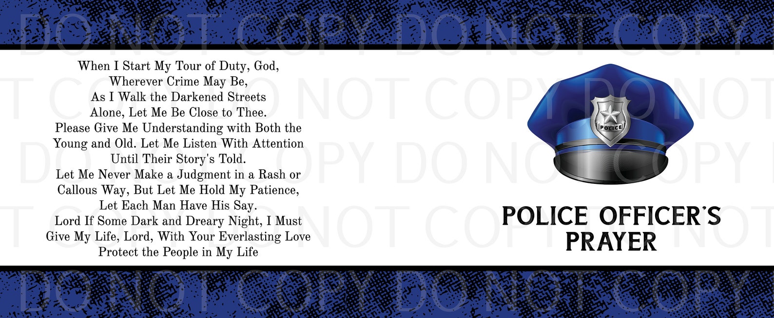 Police Prayer Sublimation Transfer Multiple Sizes Available | Etsy