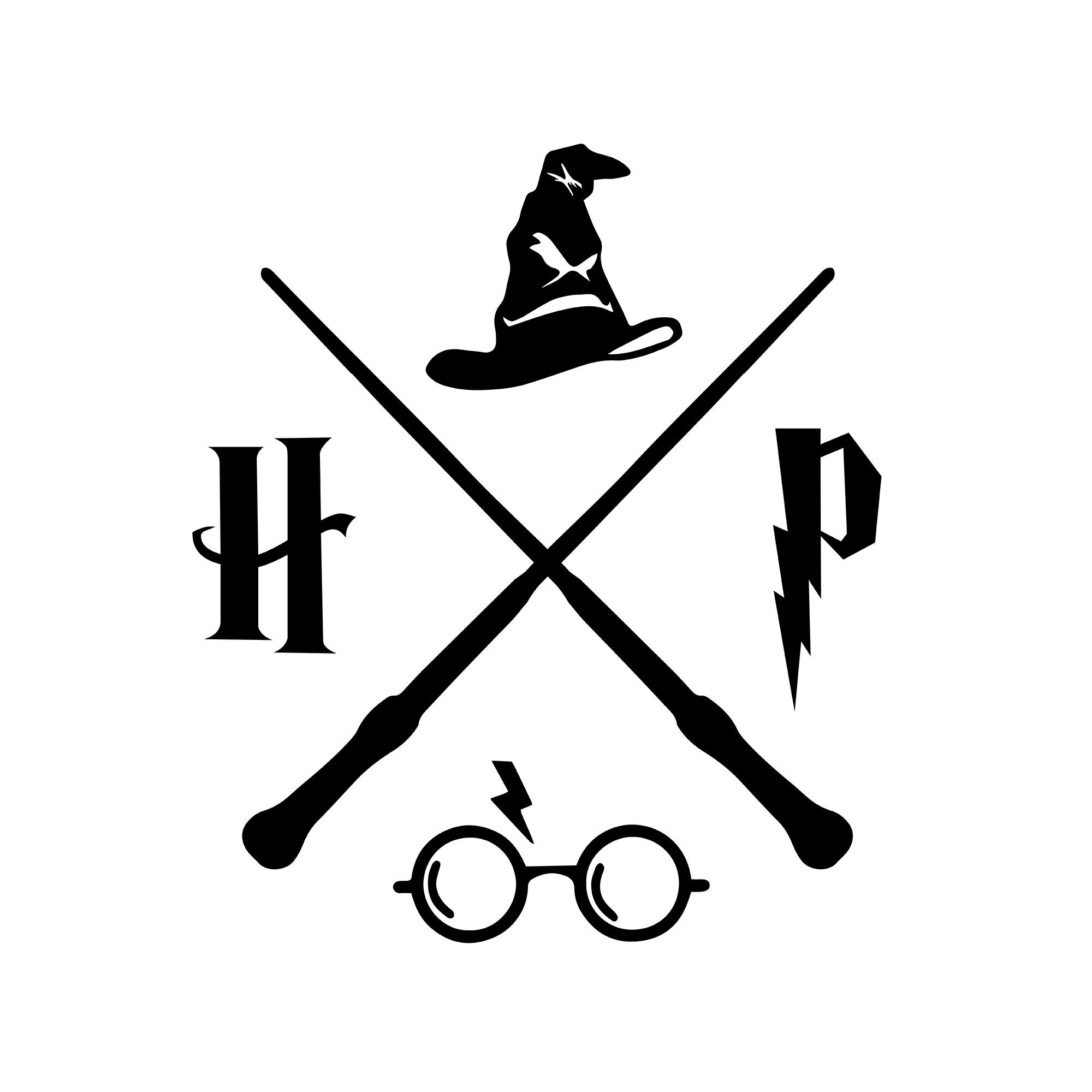 Harry Potter SVG Harry Potter Logo Hipster Sorting Hat | Etsy