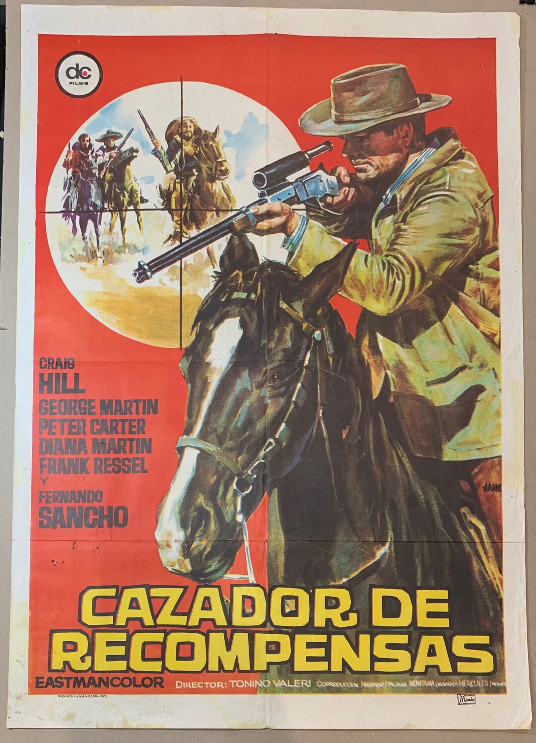 Movie Poster Bounty Hunter 1974 - Etsy